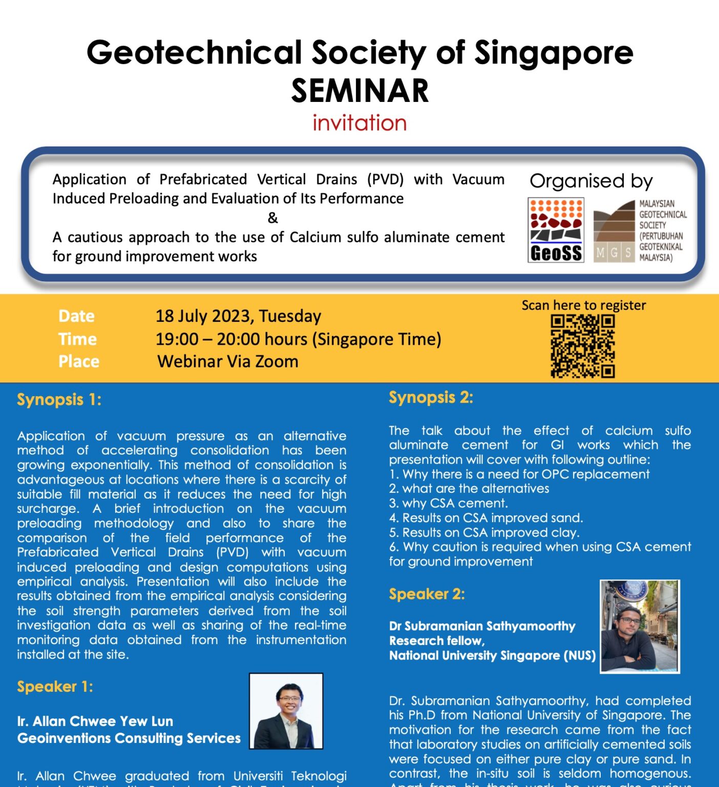 International Collaboration – Malaysian Geotechnical Society